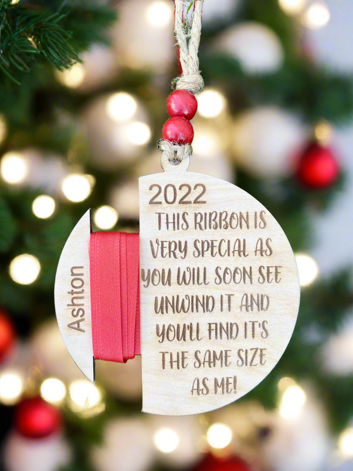 Personalized Child's Growth Size Chart Christmas Ornament – Willow ...