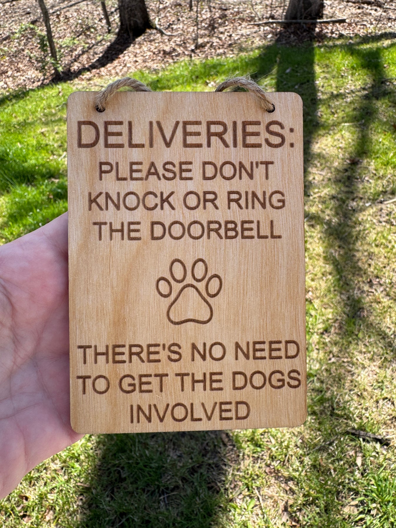 Dog Doorbell Sign, Delivery Doorbell Sign, No Need To Knock Or Ring Do ...