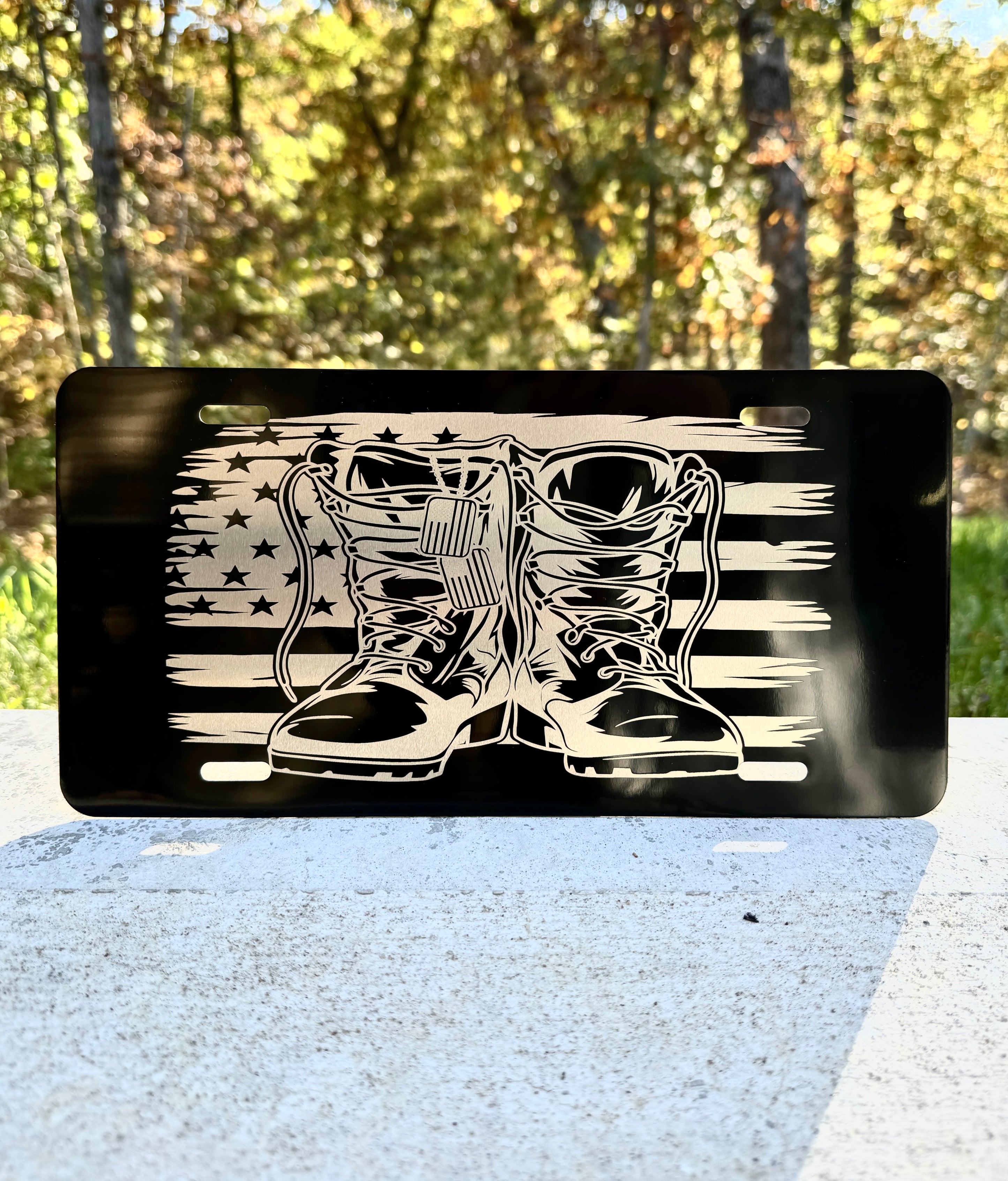 Laser Engraved Aluminum License Plate – Willow Branch Place