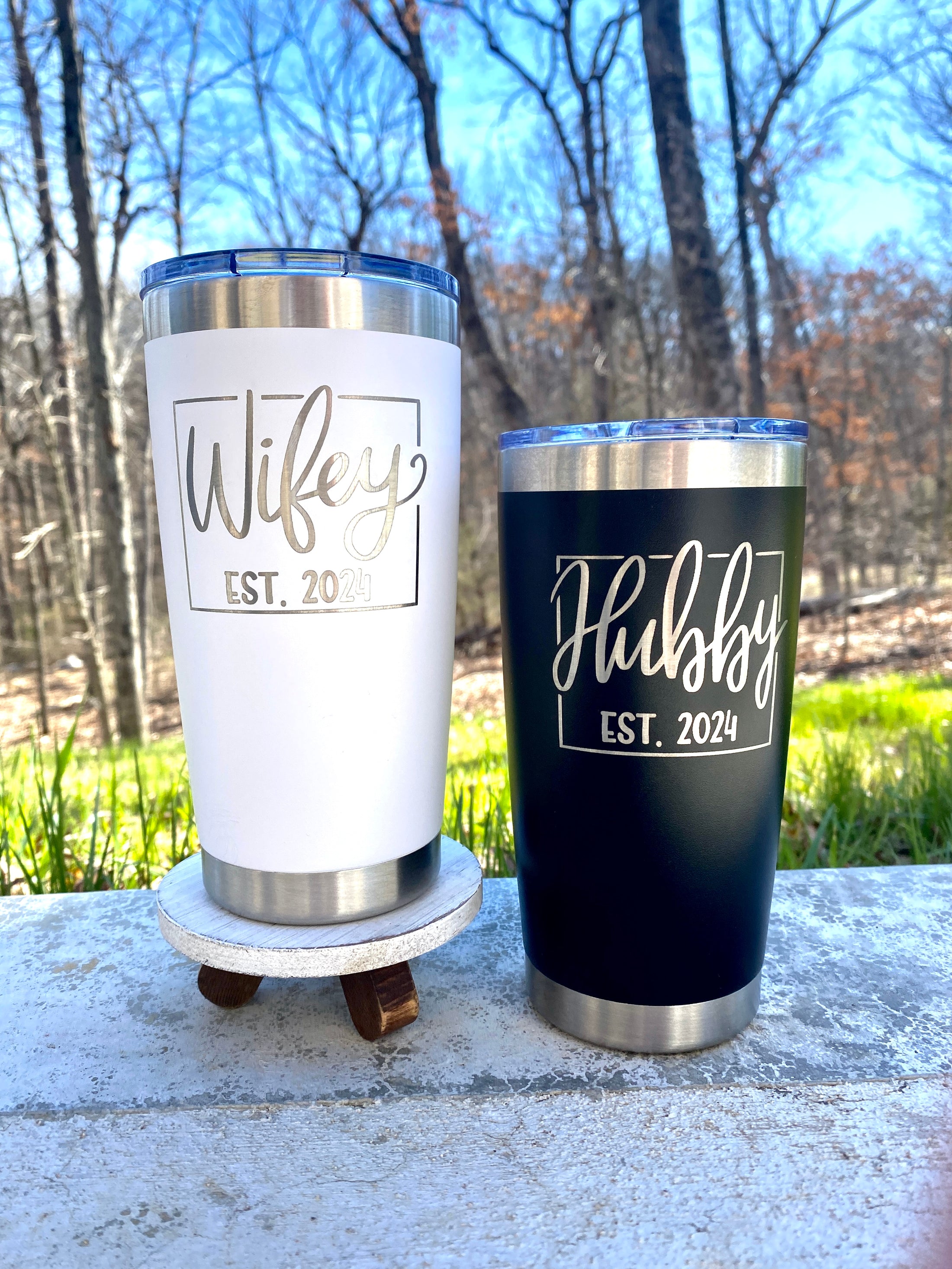 Wifey Hubby Personalized Tumbler Gift Set – Willow Branch Place