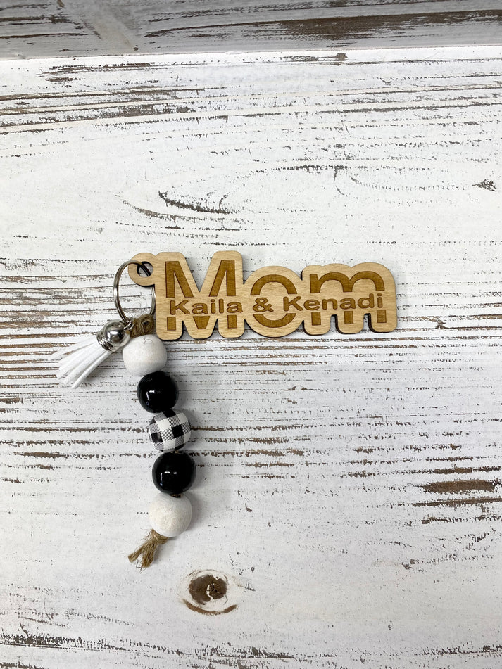 Mom Personalized Keychain with Kids Names – Willow Branch Place