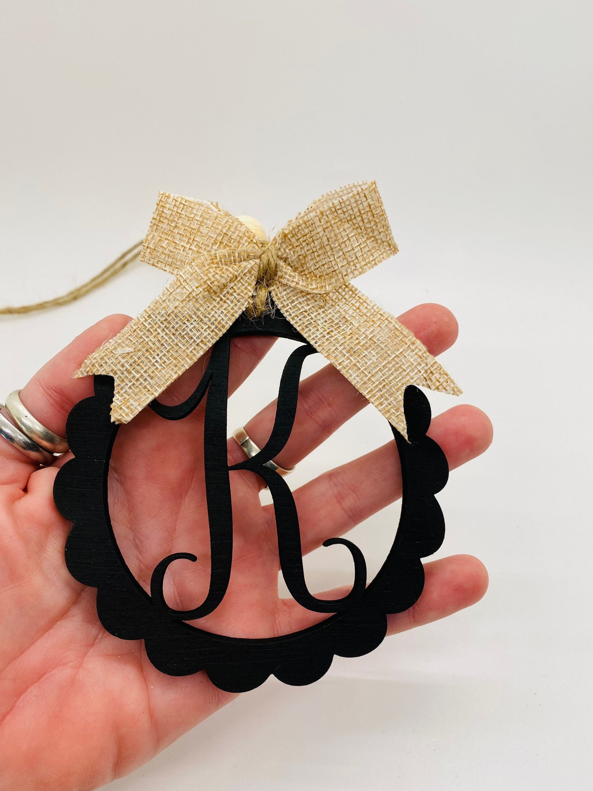 Monogram Rearview Mirror Car Charm – Willow Branch Place