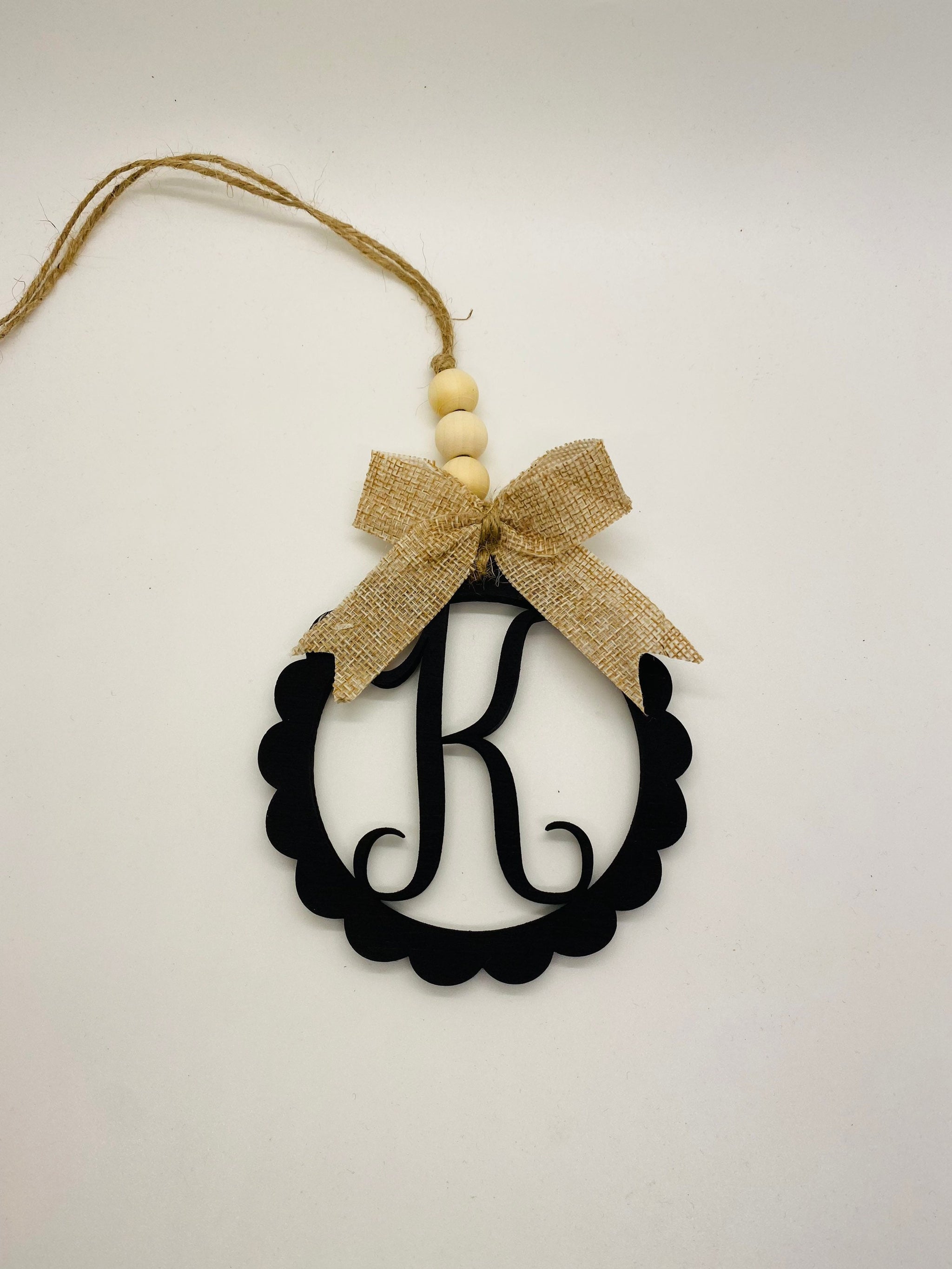 Monogram Rearview Mirror Car Charm – Willow Branch Place