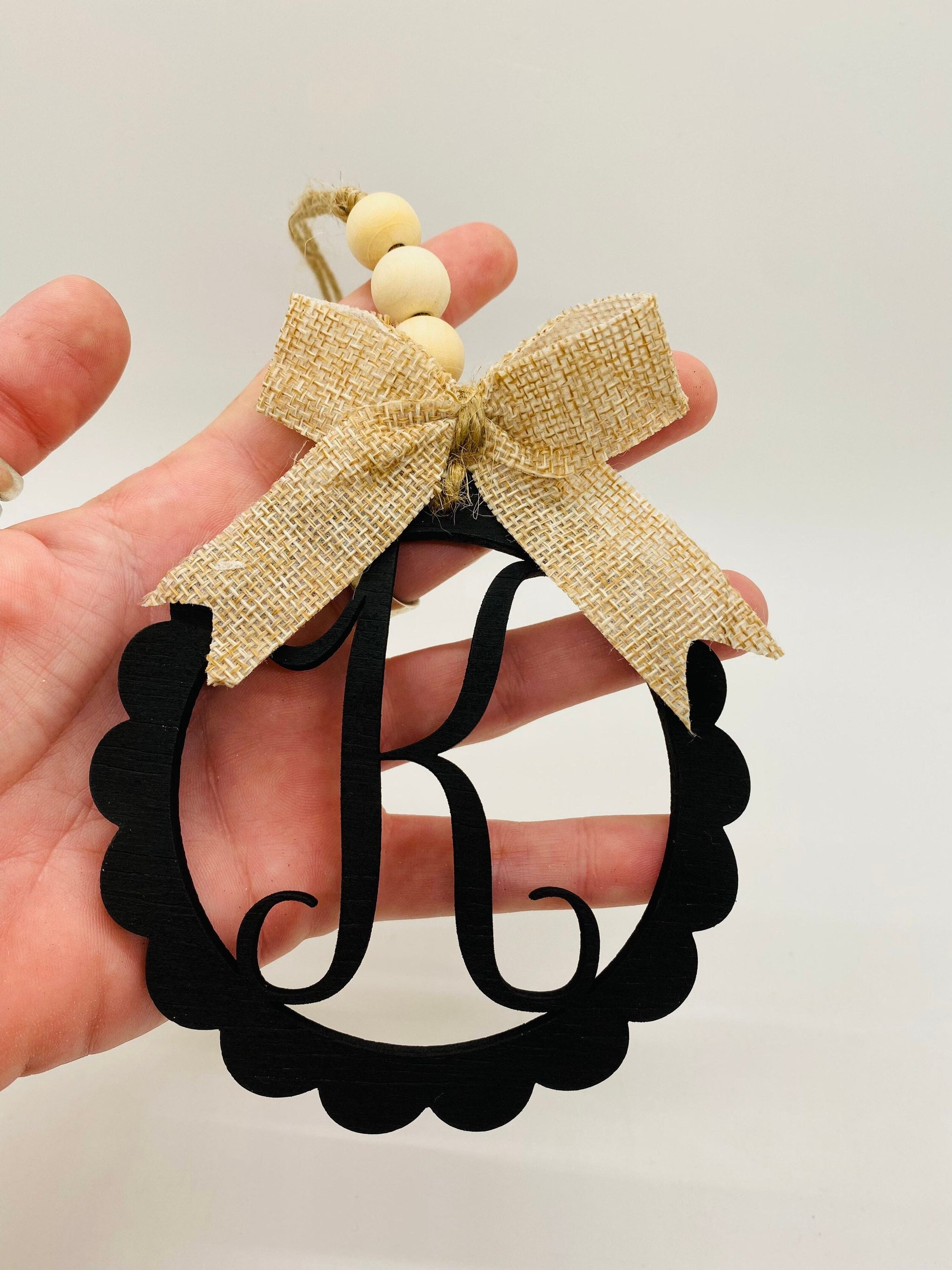 Monogram Rearview Mirror Car Charm – Willow Branch Place