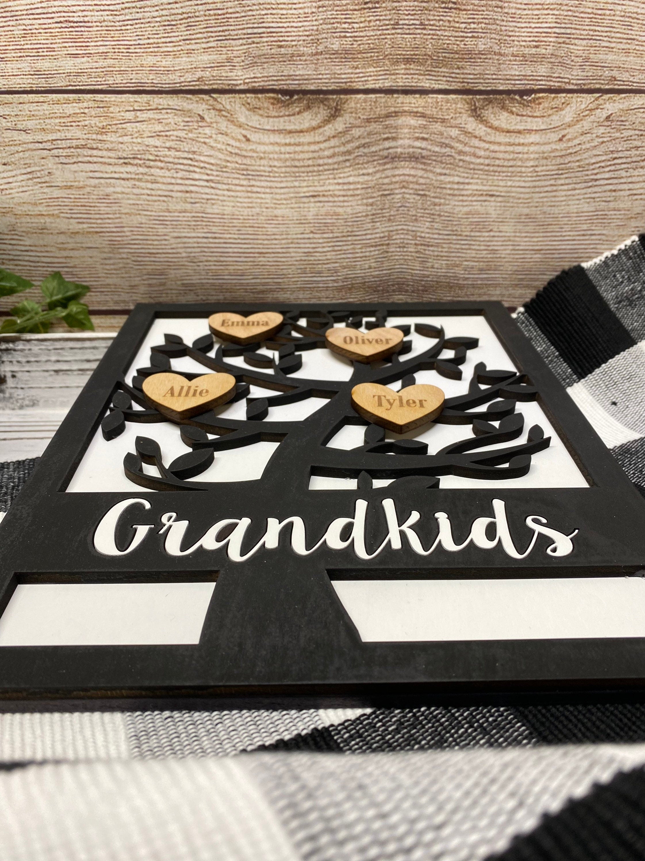 Grandkids Family Tree Sign – Willow Branch Place